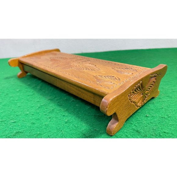 Storage & Organization | Carved Wooden Stamp Box Intricate Traditional ...